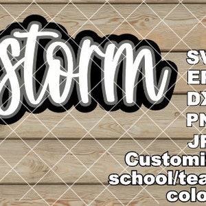 Storm With Outline - SVG/DXF/PNG File for Cutting Machines and ...
