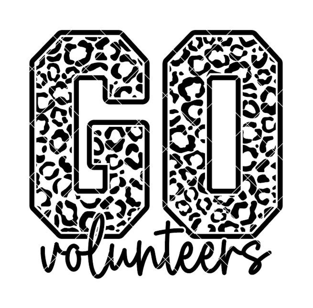 Go Volunteers in Leopard Print - SVG/DXF/PNG File for Cutting Machines ...
