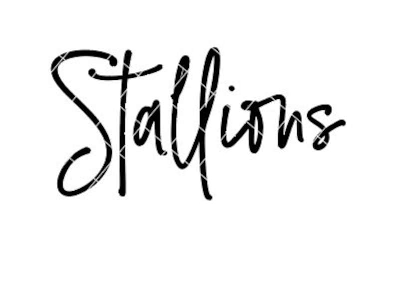 Stallions Sports SVG/DXF/PNG File for Cutting Machines and - Etsy