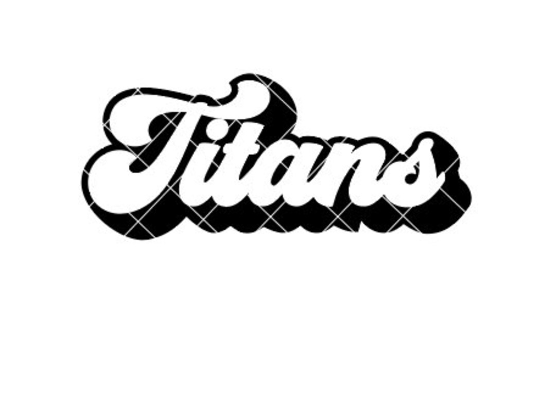 Titans Retro Script Regular and Distressed - SVG/DXF/PNG File for ...