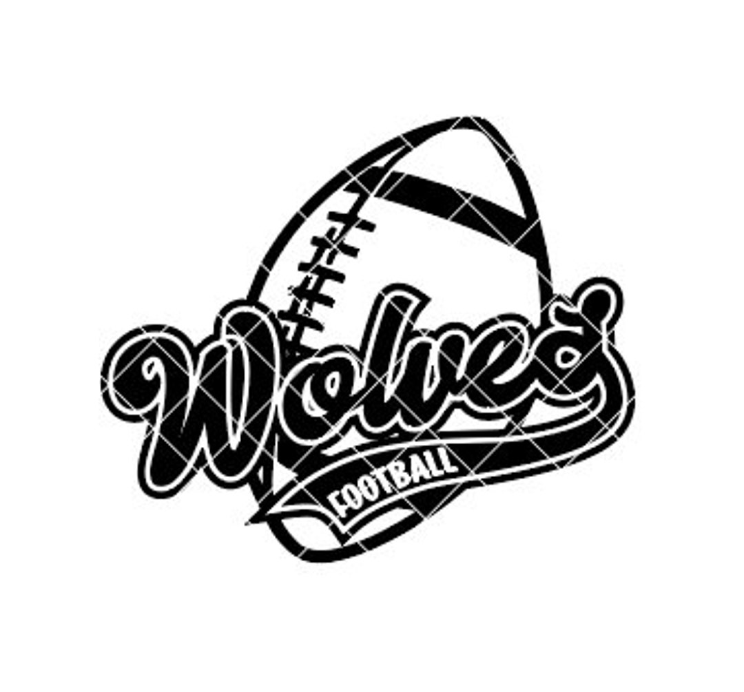 Wolves Football Retro Script Regular and Distressed - SVG/DXF/PNG File ...