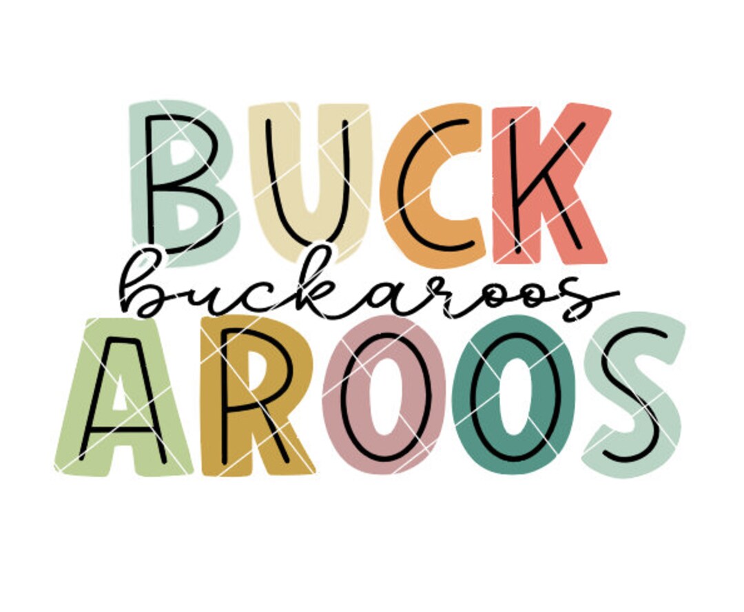 Buckaroos Football - Colored Block Letters - SVG/DXF/PNG File for ...