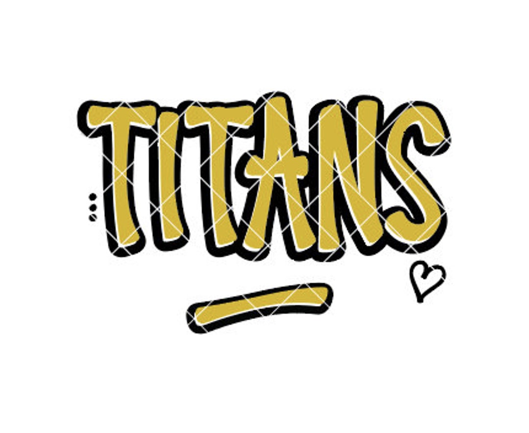 Titans - With Dots and Underline - Customized With Your School or Team ...