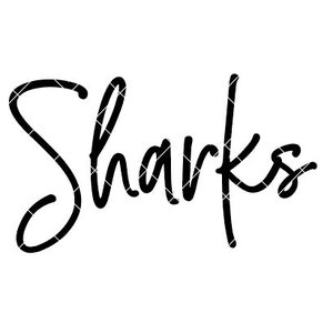 Sharks Sports - SVG/DXF/PNG File for Cutting Machines and Sublimation ...