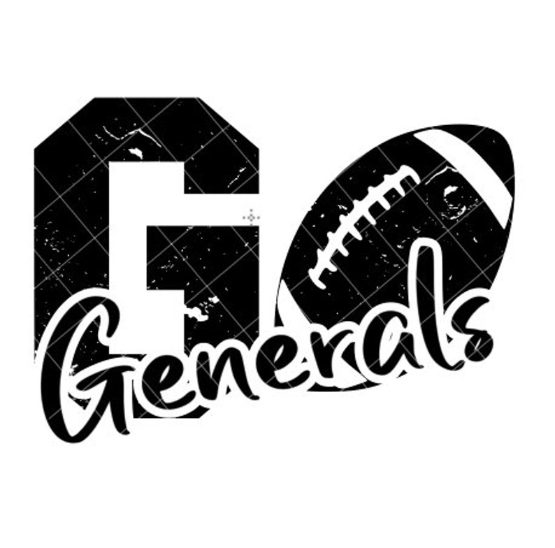 Go Generals Football - SVG/DXF/PNG File for Cutting Machines and ...