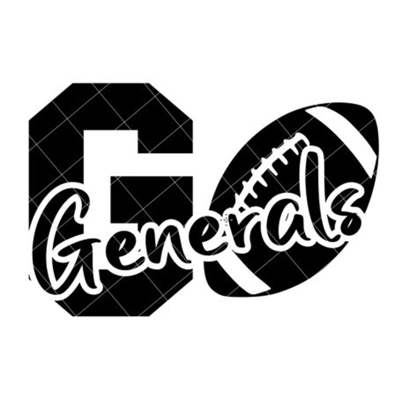 Go Generals Football - SVG/DXF/PNG File for Cutting Machines and ...