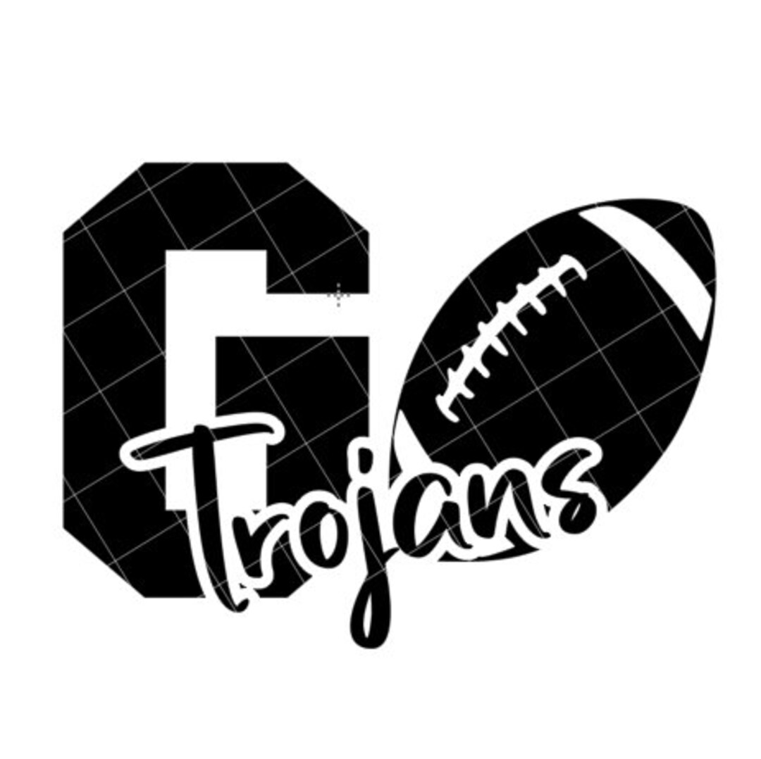 Go Trojans Football - SVG/DXF/PNG File for Cutting Machines and ...