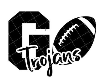 Go Trojans Football Svg - Etsy