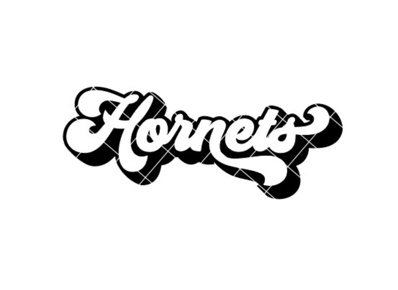 Hornets Retro Script Regular and Distressed - SVG/DXF/PNG File for ...