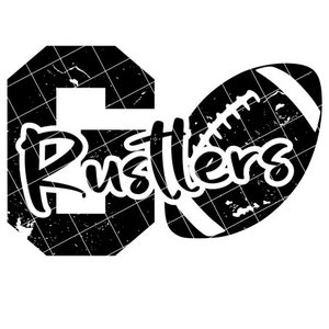 Go Rustlers Football - SVG/DXF/PNG File for Cutting Machines and ...