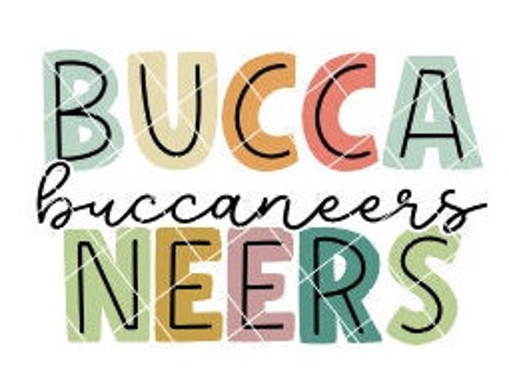 Buccaneers Football Colored Block Letters SVG/DXF/PNG File - Etsy