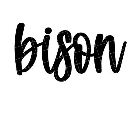 Bison With Outline - SVG/DXF/PNG File for Cutting Machines or ...