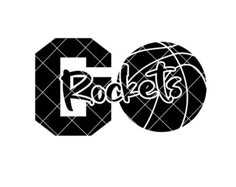 Go Rockets Basketball SVG/DXF/PNG File for Cutting Machines and ...
