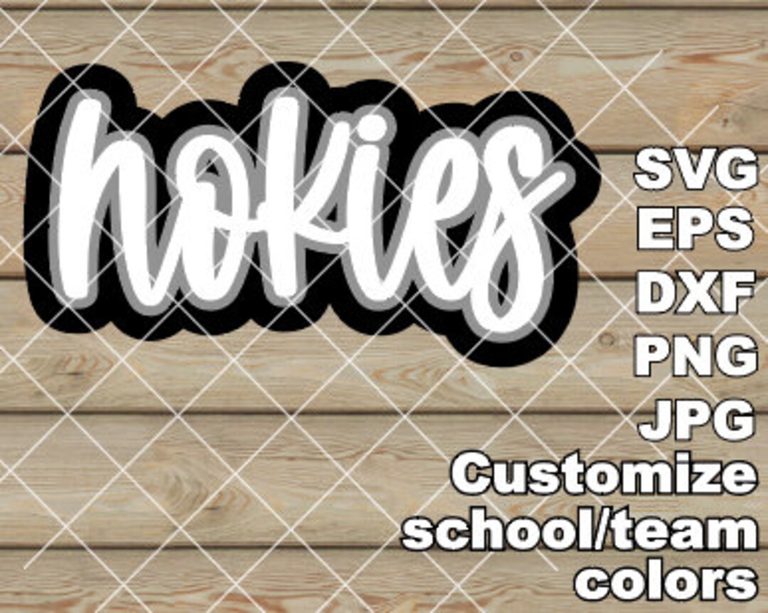 Hokies With Outline SVG/DXF/PNG File for Cutting Machines and ...