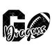 Go Dragons Football - SVG/DXF/PNG File for Cutting Machines and ...