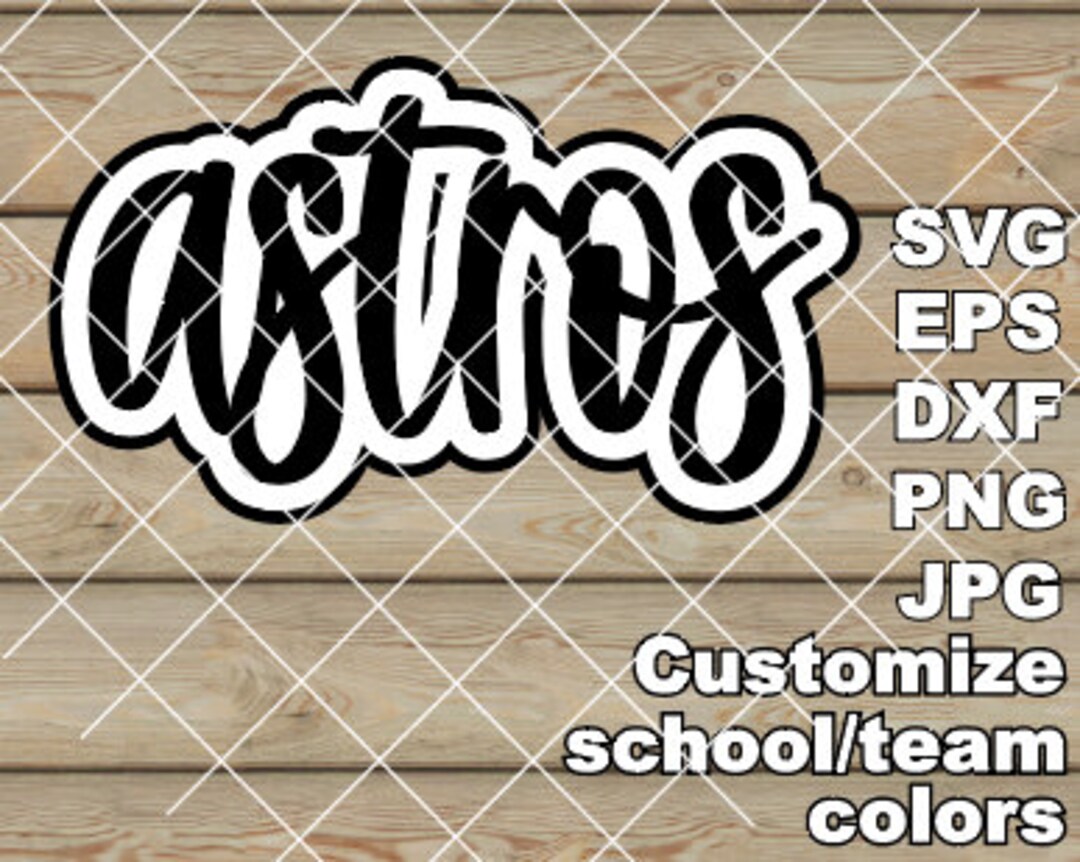 Astros With Thin Outline SVG/DXF/PNG File for Cutting Machines or ...