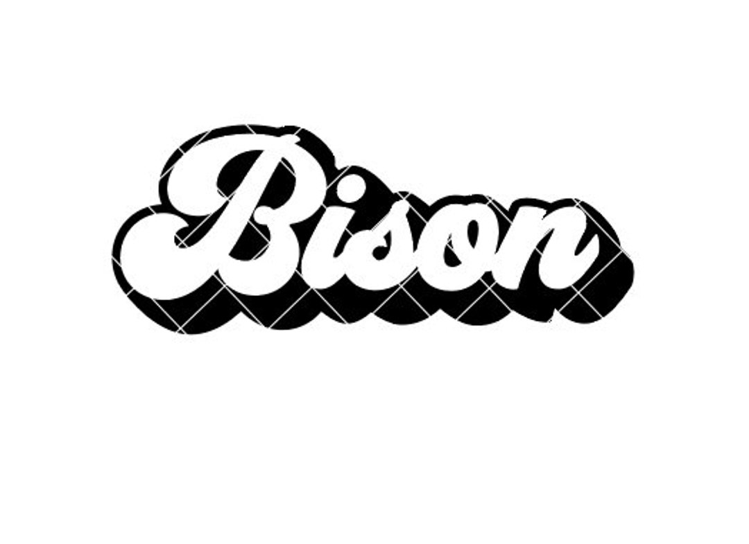 Bison Retro Script Regular and Distressed - SVG/DXF/PNG File for ...