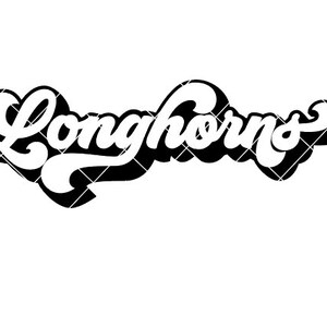 Longhorns Retro Script Regular and Distressed - SVG/DXF/PNG File for ...