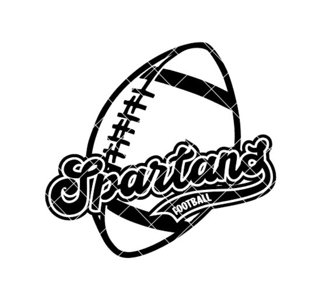 Spartans Football Retro Script Regular and Distressed - SVG/DXF/PNG ...