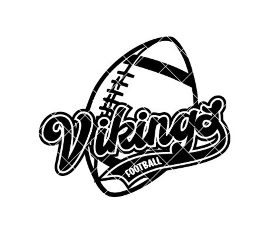 Vikings Football Retro Script Regular and Distressed - SVG/DXF/PNG File ...