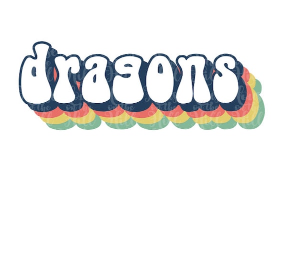 Dragons 70s Style SVG/DXF/PNG Files for Cutting Machines - Etsy