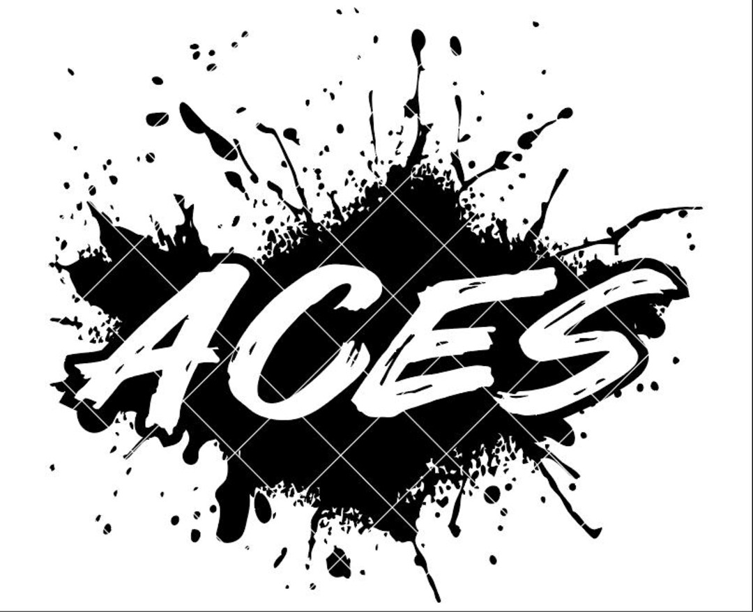 Aces Paint Splatter Design - SVG/DXF/PNG File for Cutting Machines and ...
