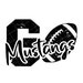 Go Mustangs Football - SVG/DXF/PNG File for Cutting Machines and ...