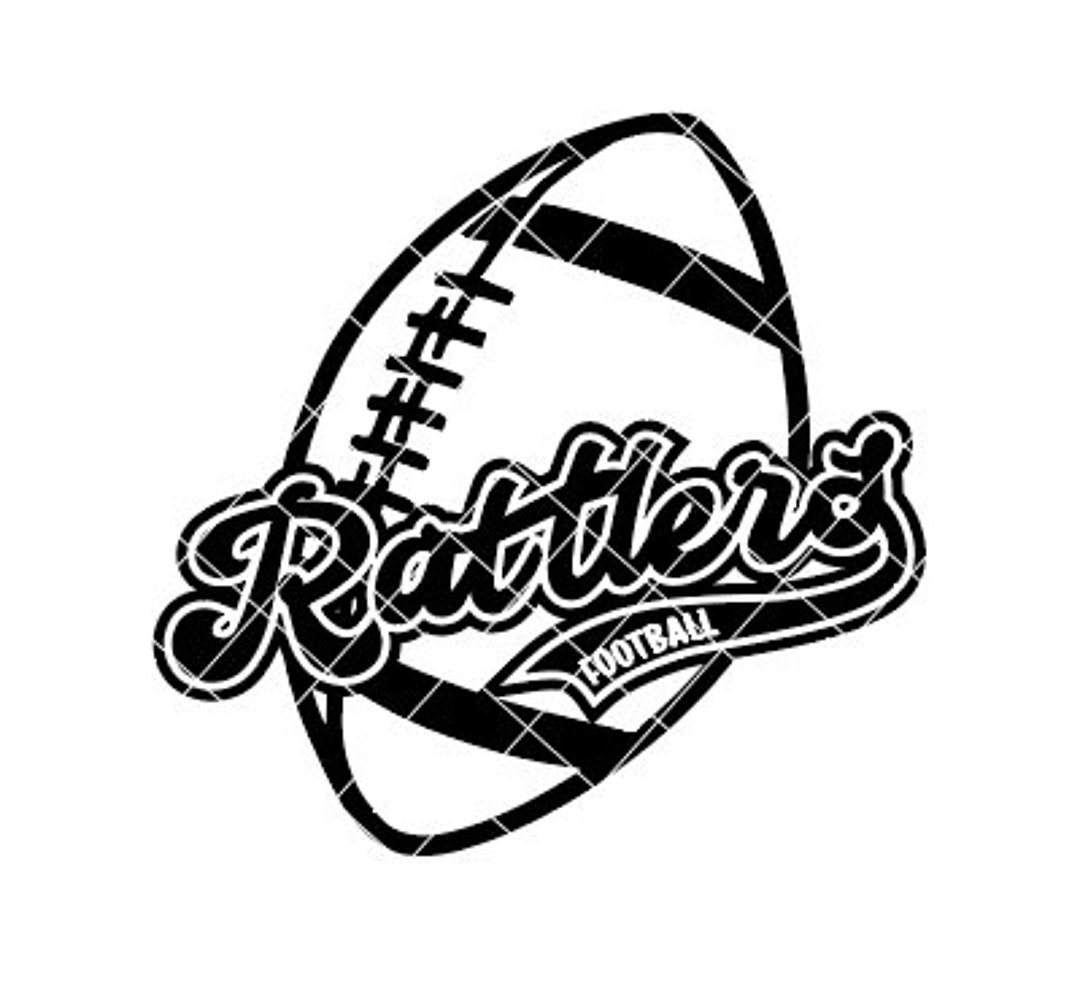 Rattlers Football Retro Script Regular and Distressed - SVG/DXF/PNG ...