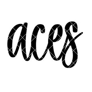 Aces With Outline - SVG/DXF/PNG File for Cutting Machines and ...