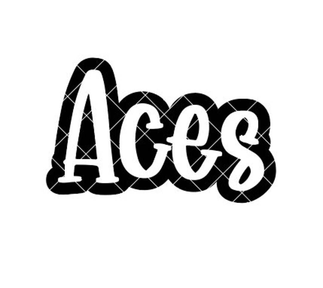 Aces With Outline SVG/DXF/PNG File for Cutting Machines and Sublimation ...