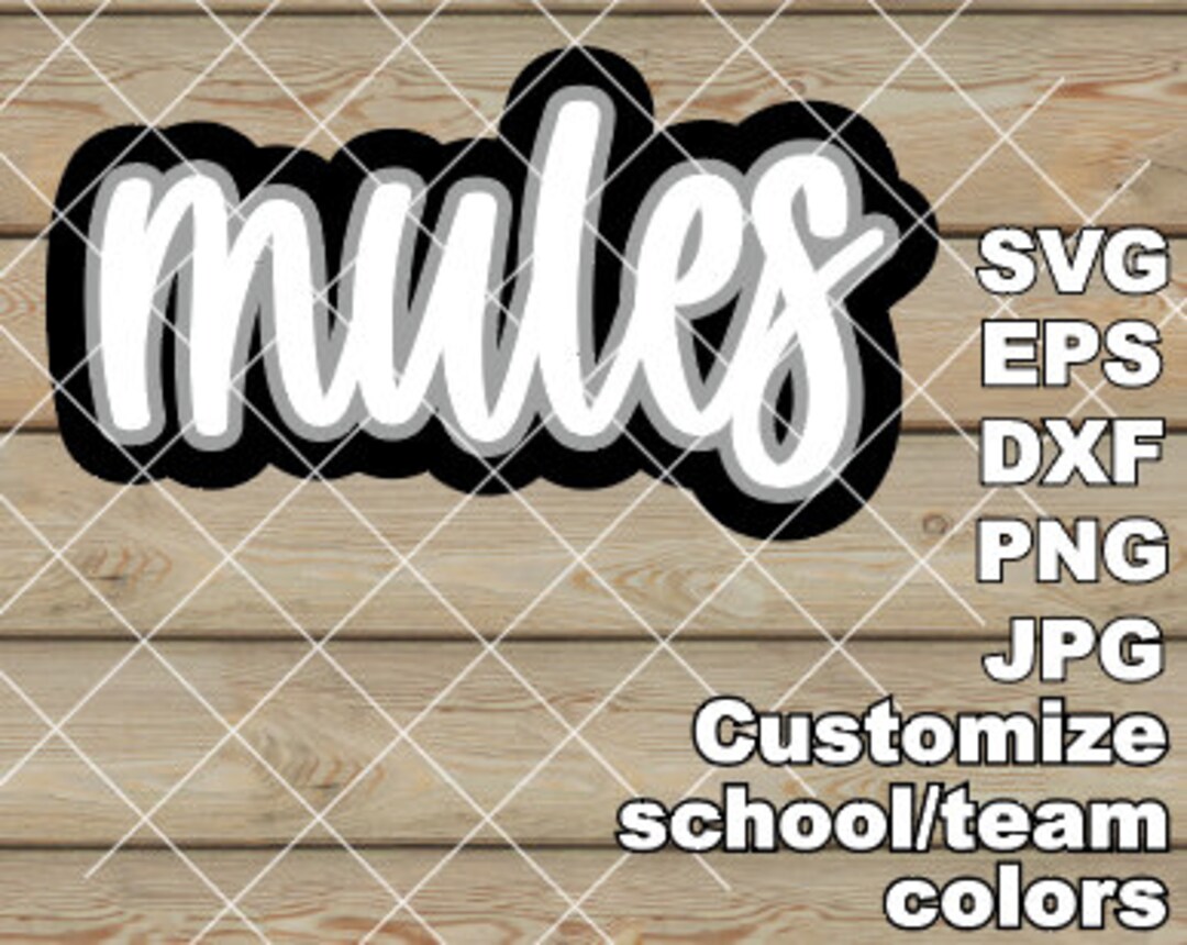 Mules With Outline - SVG/DXF/PNG File for Cutting Machines and ...