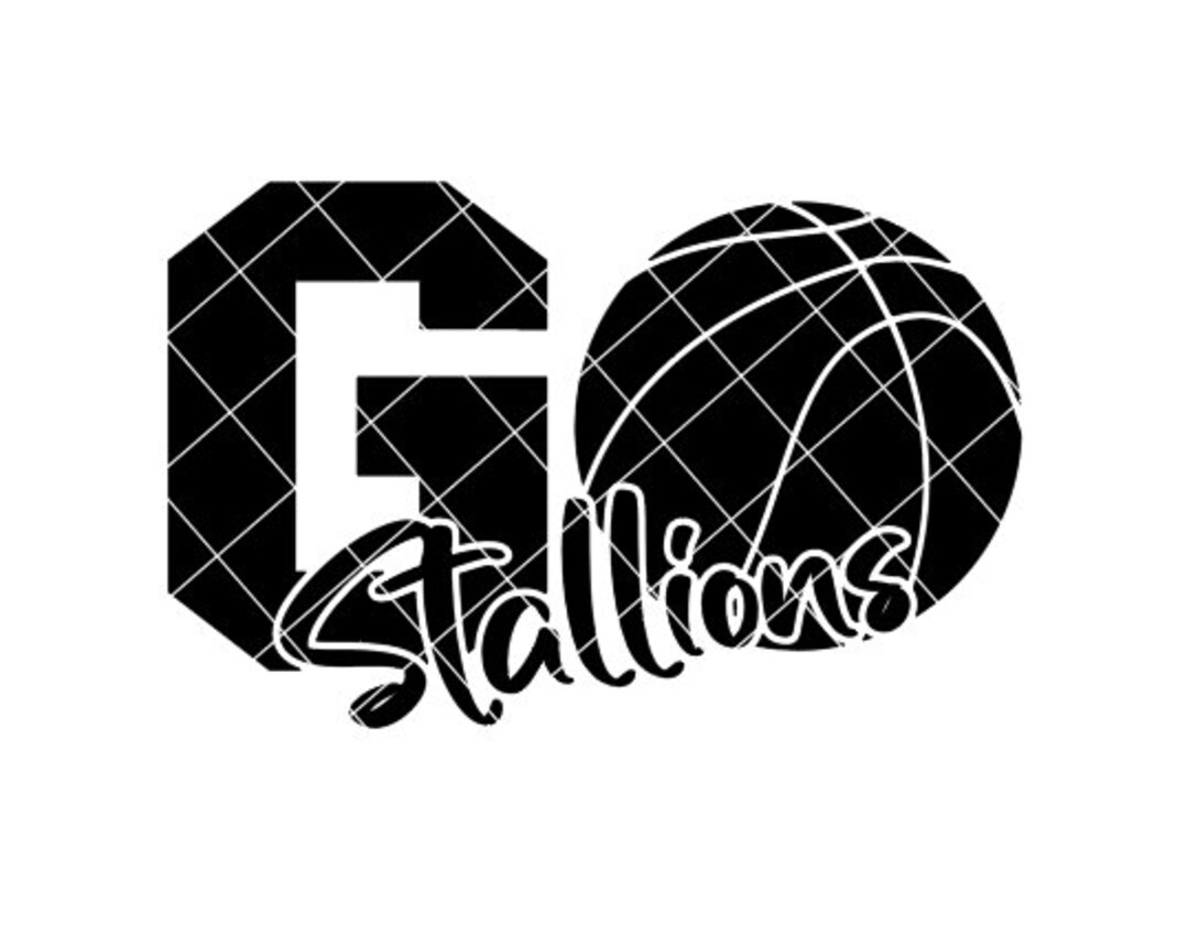 Go Stallions Basketball - SVG/DXF/PNG File for Cutting Machines and ...