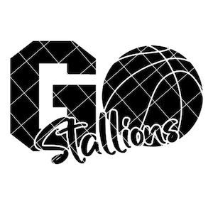 Go Stallions Basketball - SVG/DXF/PNG File for Cutting Machines and ...