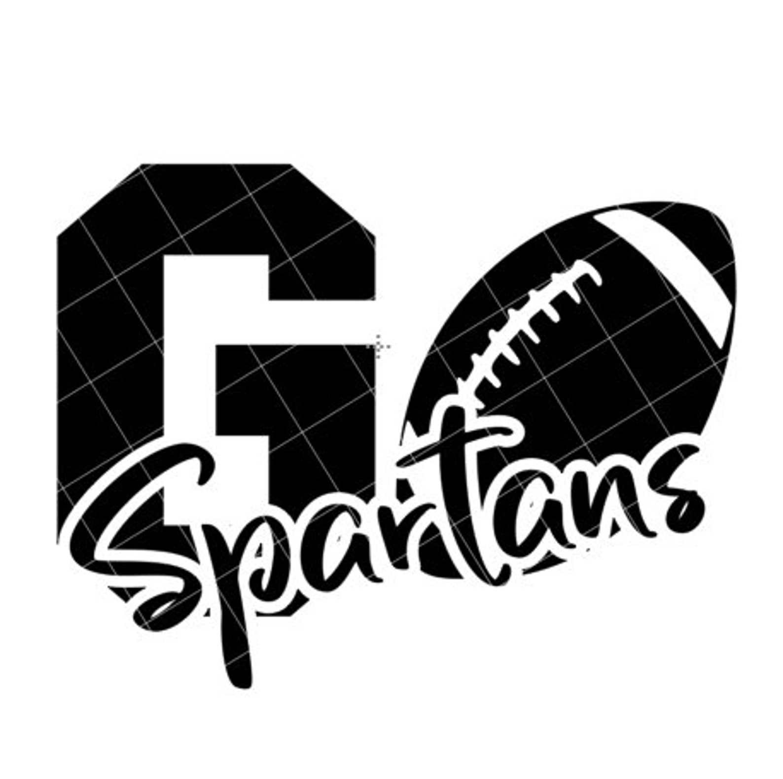 Go Spartans Football - SVG/DXF/PNG File for Cutting Machines and ...
