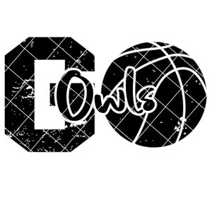 Go Owls Basketball - SVG/DXF/PNG File for Cutting Machines and ...