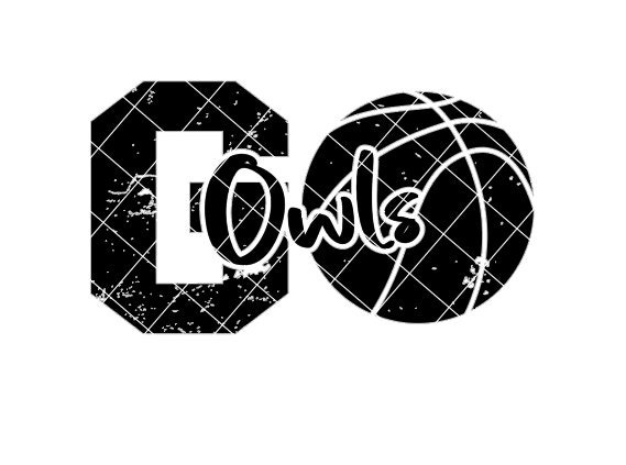 Go Owls Basketball - SVG/DXF/PNG File for Cutting Machines and ...