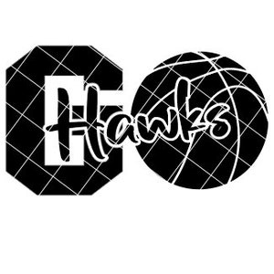 Go Hawks Basketball - SVG/DXF/PNG File for Cutting Machines and ...