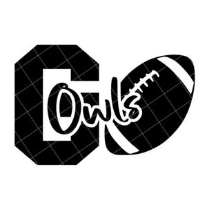 Go Owls Football - SVG/DXF/PNG File for Cutting Machines and ...