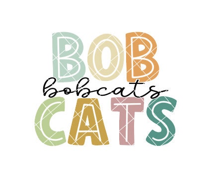 Bobcats Football Colored Block Letters SVG/DXF/PNG File - Etsy