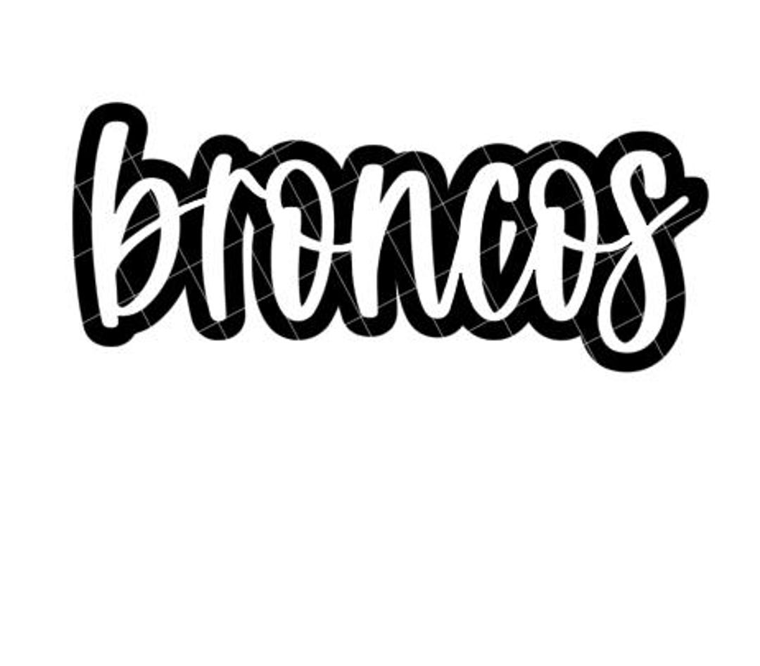Broncos With Outline - SVG/DXF/PNG File for Cutting Machines and ...