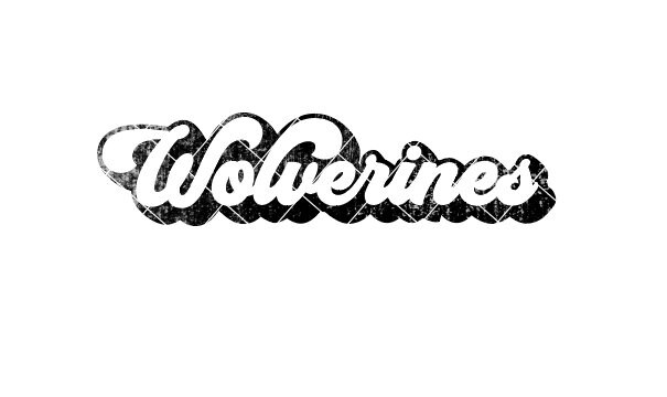 Wolverines Retro Script Regular and Distressed SVG/DXF/PNG File for ...
