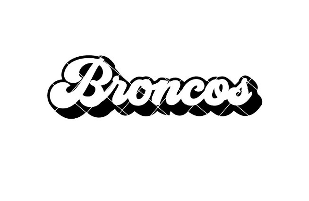 Broncos Retro Script Regular and Distressed - SVG/DXF/PNG File for ...