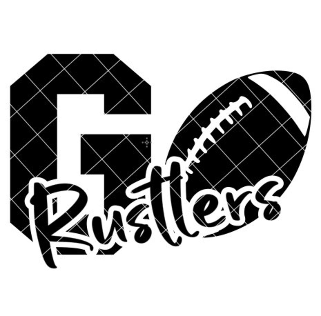 Go Rustlers Football - SVG/DXF/PNG File for Cutting Machines and ...