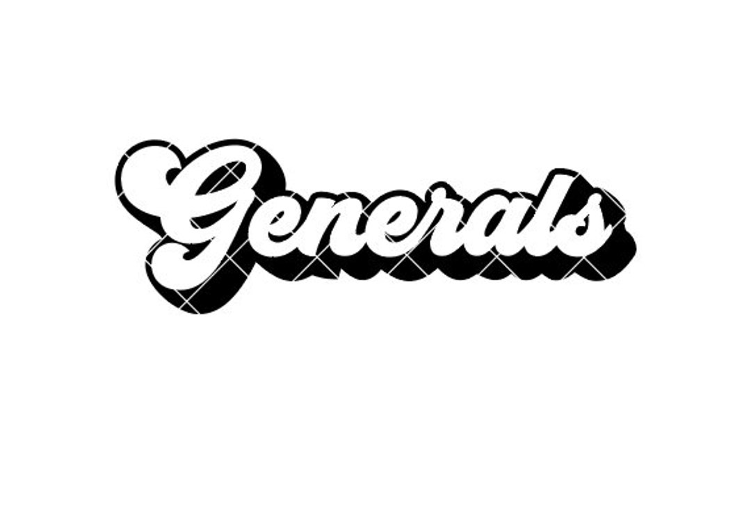 Generals Retro Script Regular and Distressed - SVG/DXF/PNG File for ...