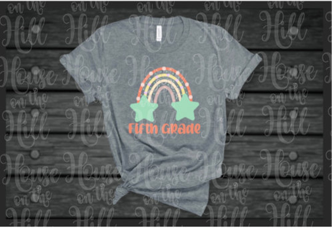 Fifth Grade Rainbow - SVG/DXF/PNG Files for Cutting Machines - Etsy