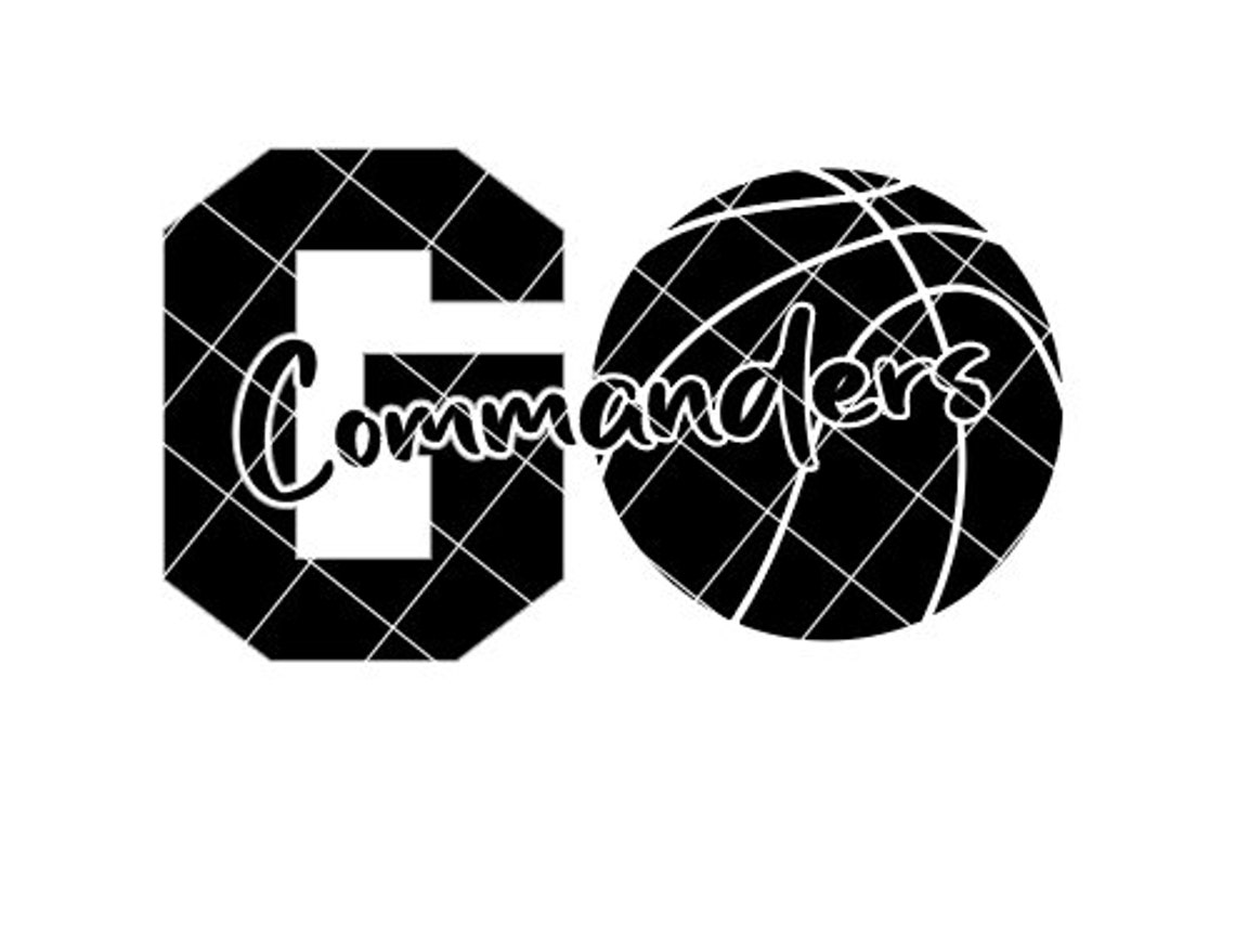 Go Commanders Basketball SVG/DXF/PNG File for Cutting - Etsy