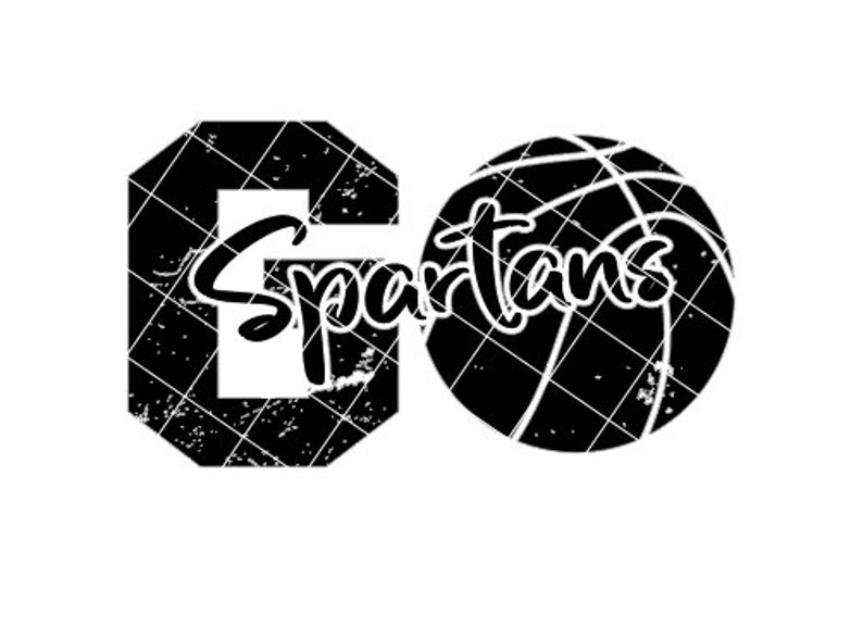 Go Spartans Basketball SVG/DXF/PNG File for Cutting Machines and ...