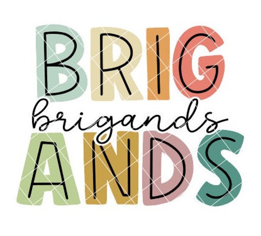 Brigands Football - Colored Block Letters - SVG/DXF/PNG File for ...