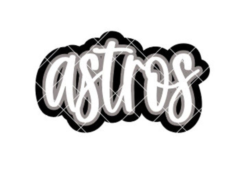 Astros With Outline SVG/DXF/PNG File for Cutting Machines and ...
