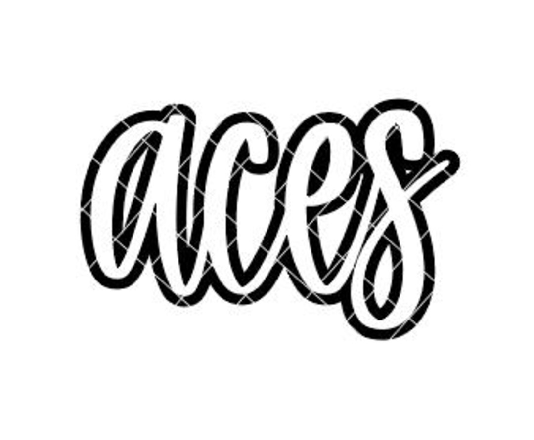 Aces With Outline - SVG/DXF/PNG File for Cutting Machines and ...